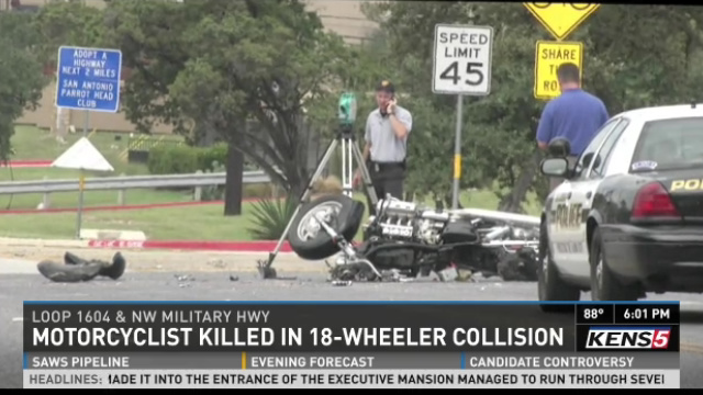 Motorcyclist Killed In Crash With 18 Wheeler On Citys North Side