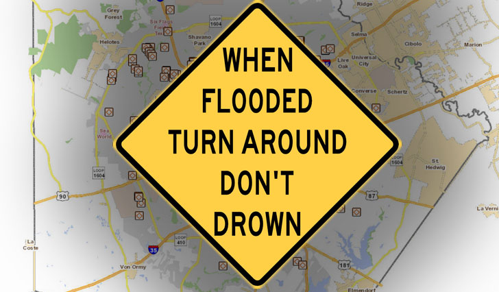 Turn Around Don't Drown: Map of common low-water crossings | kens5.com
