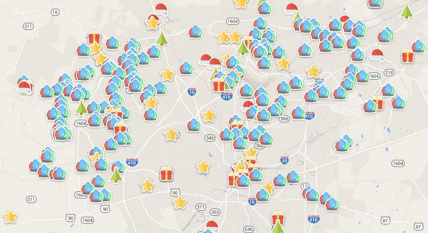 Nextdoor map recommends S.A. holiday lights | kens5.com