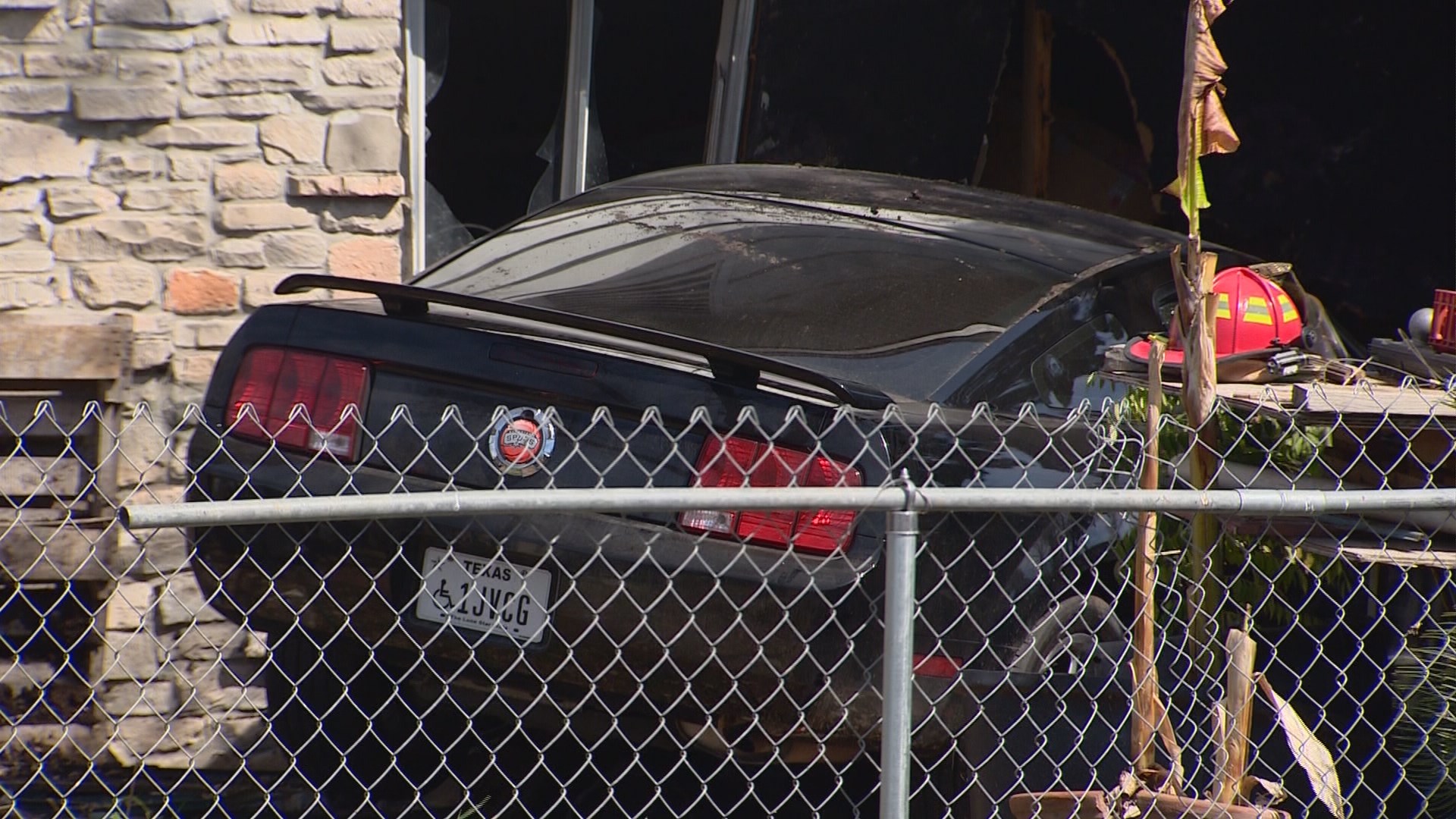 Driver crashes Mustang into side of house | kens5.com