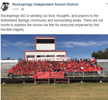 Rocksprings ISD sends love to Sutherland Springs | kens5.com